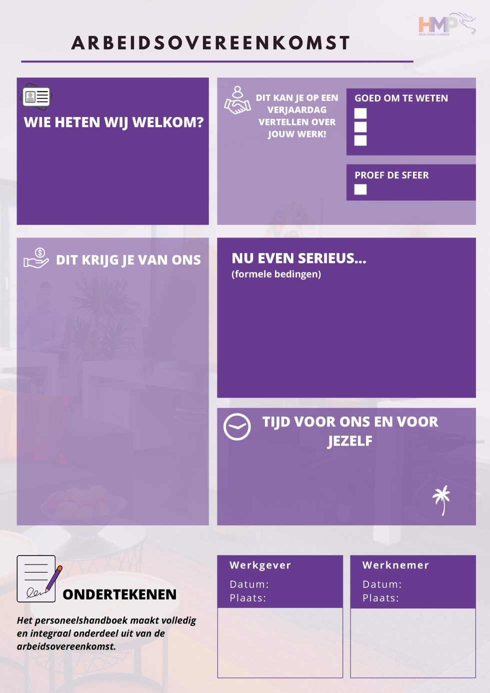 De visuele arbeidsovereenkomst - HMP | Hunter Management Partners